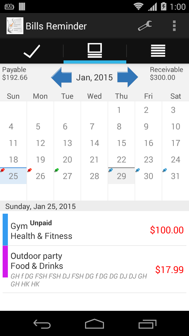 Bills Reminder Pro - App on Amazon Appstore