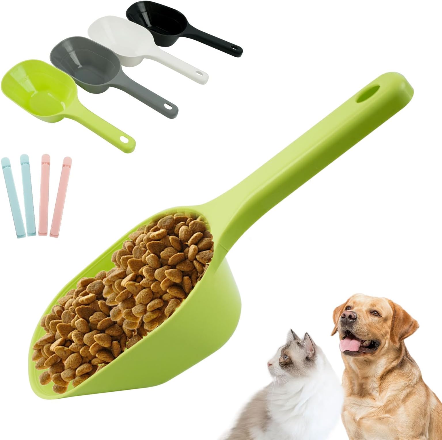 Amazon.com: Aosnare 2 PACK Dog Food Scoop,1 Cup Capacity Pet Food Scoop ...