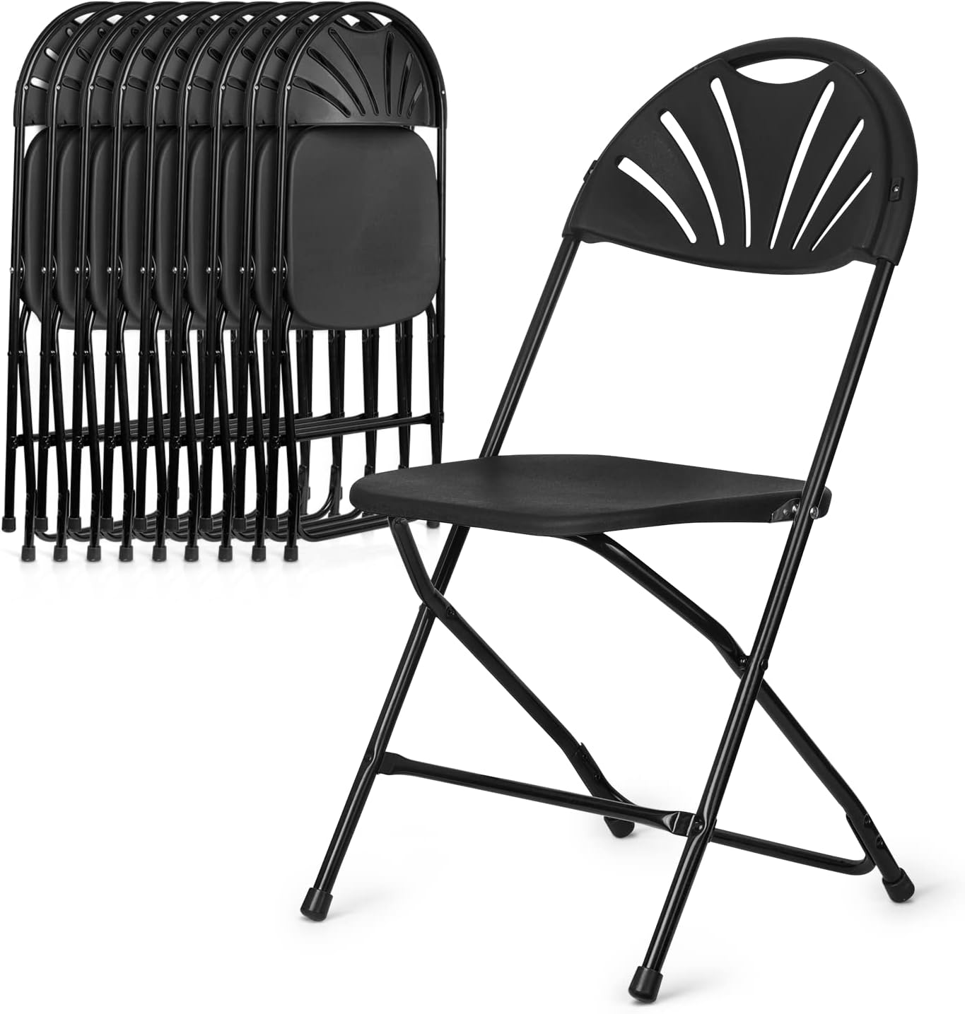 Amazon.com: Magshion Plastic Folding Chair Set of 10 Stackable Portable ...