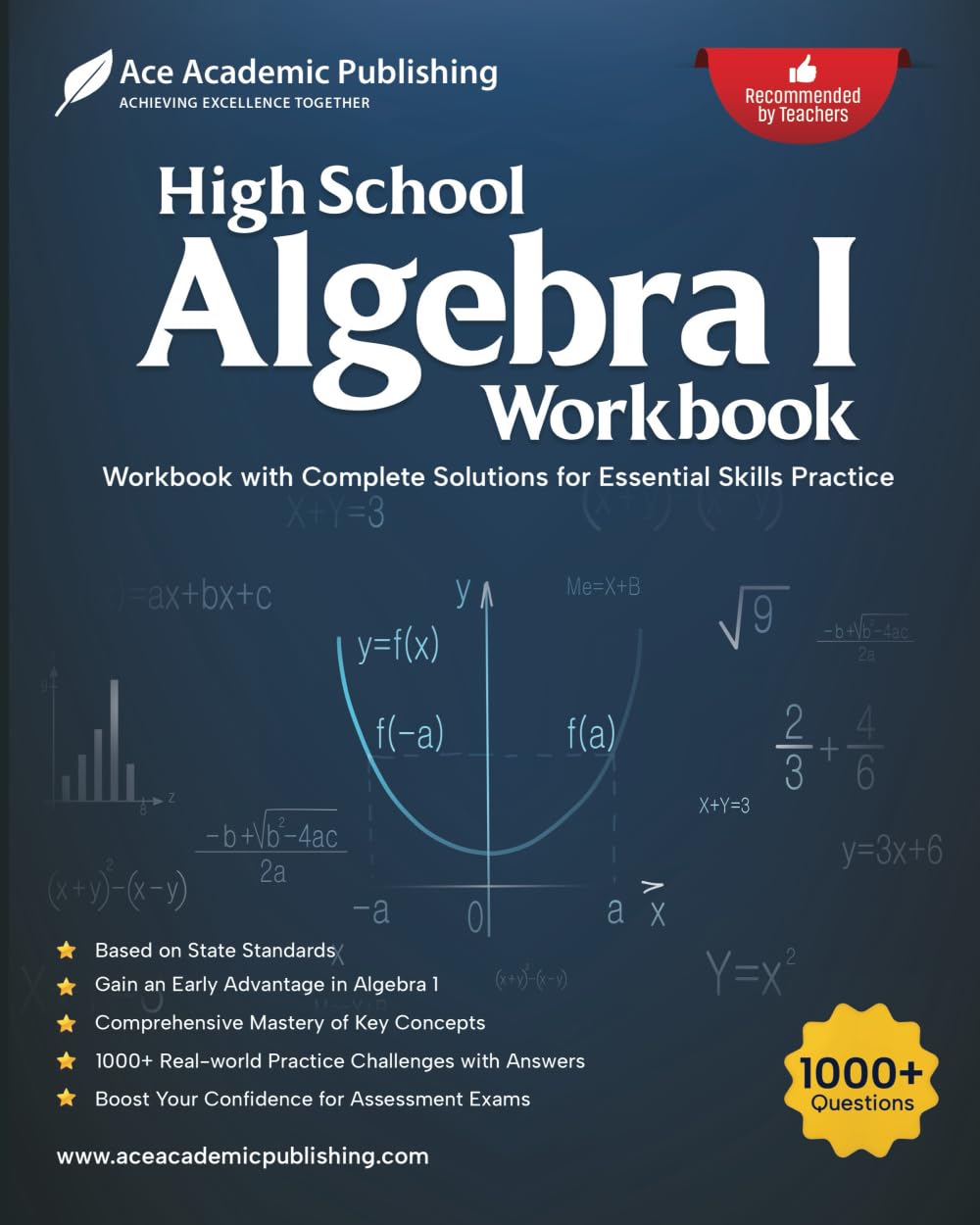 High School Algebra 1 Workbook: Aligns to Most State Standards ...