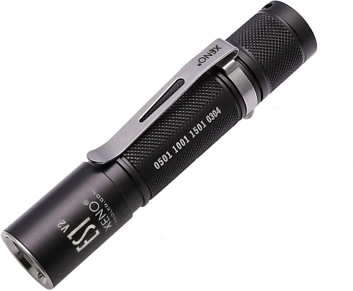 Xeno Waterproof Mini Military Standard Flashlight ES1 with AA Battery*1 ...