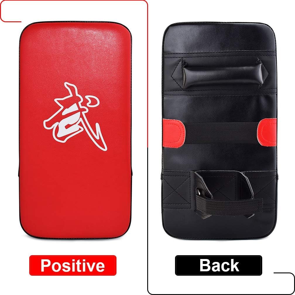 Snapklik.com : Taekwondo Kick Pad And 2 Curved Punching Mitts,PU Muay ...