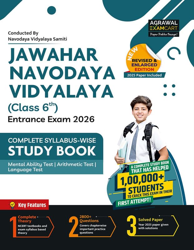 Examcart Jawahar Navodaya Vidyalaya (JNV) Class 6th Complete Study ...