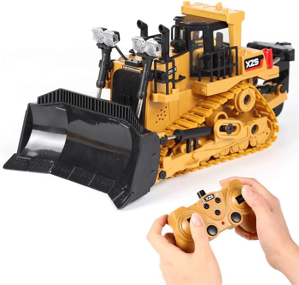 Amazon.co.jp: HJLXMF 9CH Bulldozer Crawler 1/24 9.5 Inch RC Truck ...