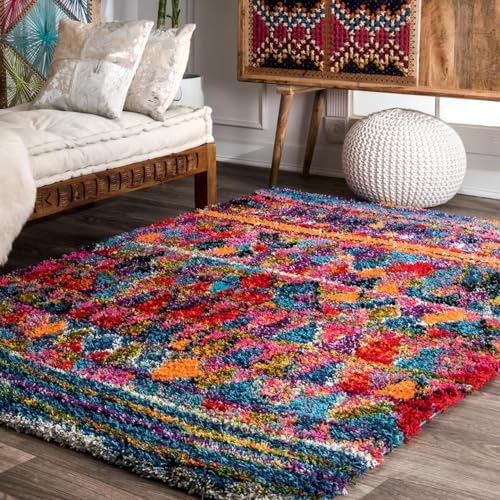 Amazon.com: nuLOOM Hand Tufted Moroccan Helaine Shaggy Area Rug, 8' 6 ...