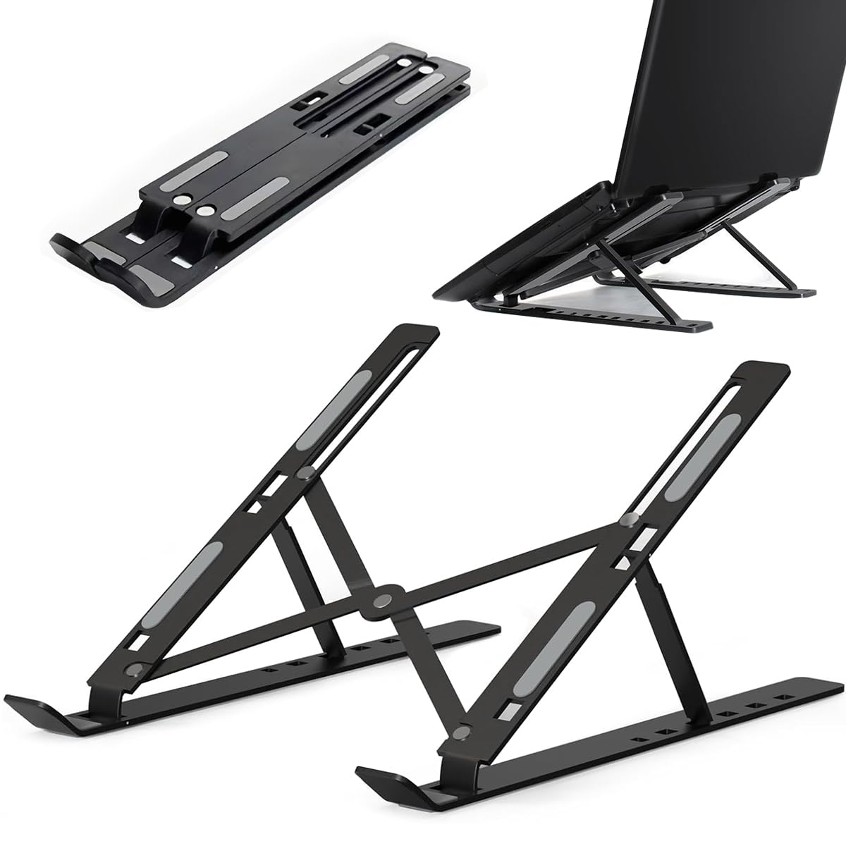 ECVV Portable Laptop Stand for Desk, 13-Angles Adjustable Foldable ...