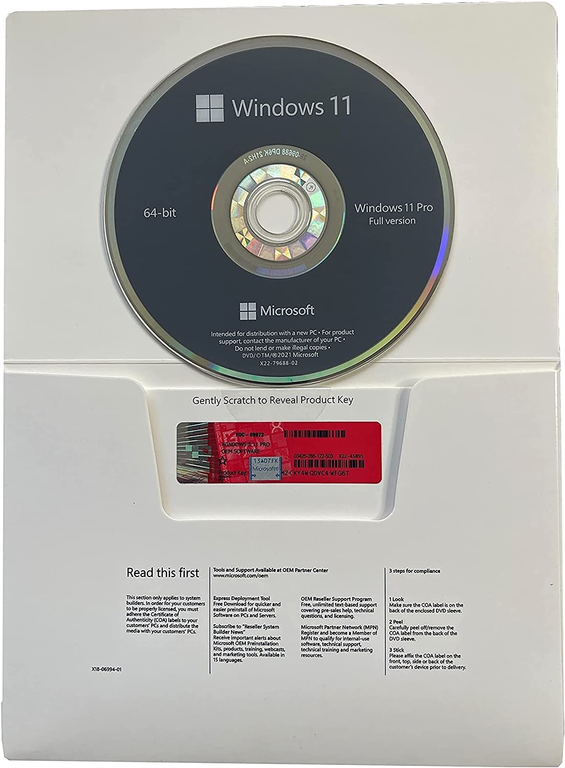 W Ndows 11 Professional Oem Dvd 64 Bit English 1 | Desertcart Portugal