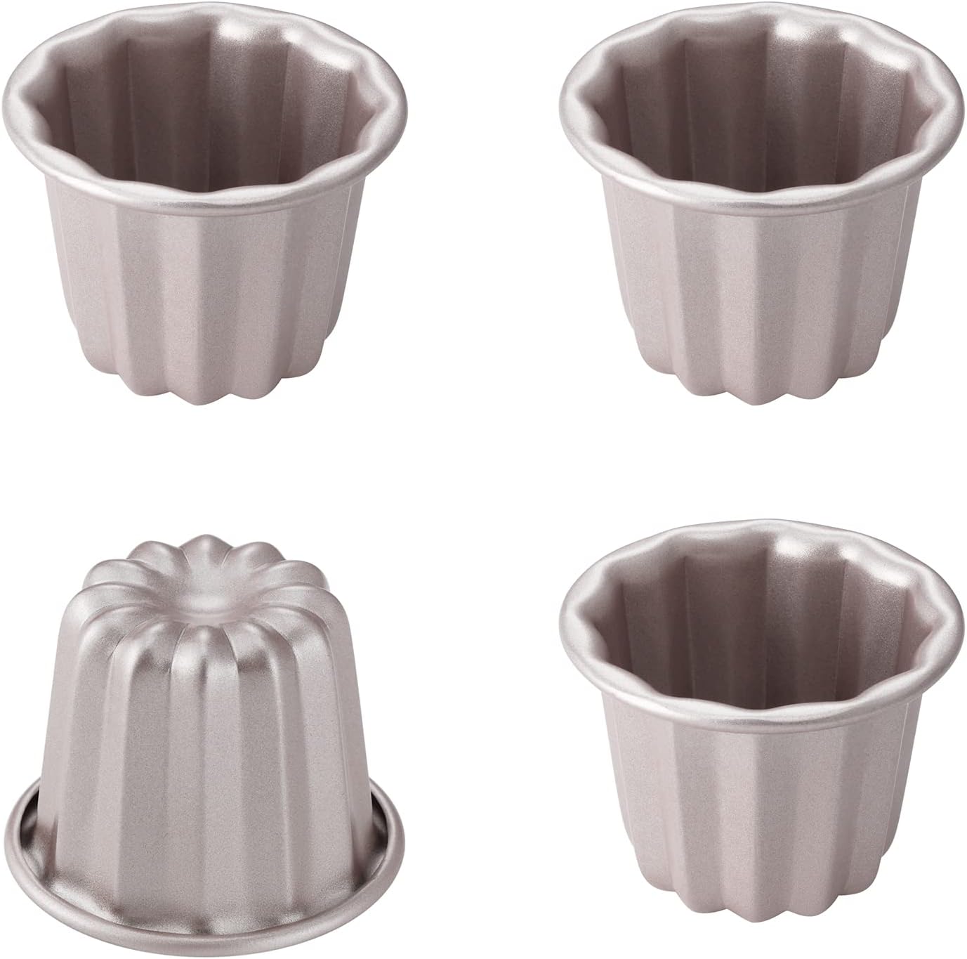 Amazon.com: Mauviel M'Passion 4-Piece Copper Tinned Canele Mold Set, 1. ...