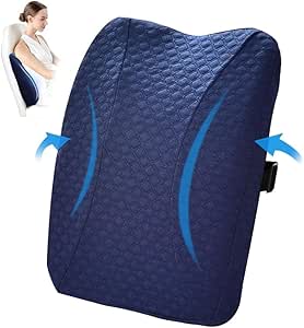 Generic Lumbar Pillow Back Support Ergonomic Memory Foam Backrest with ...
