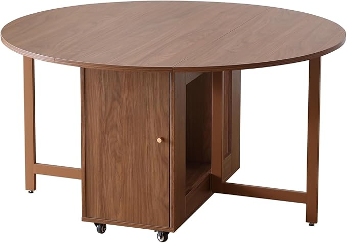 Amazon.com - COMUHOME 47.3" Round Folding Dining Table for 4-8, Wood ...