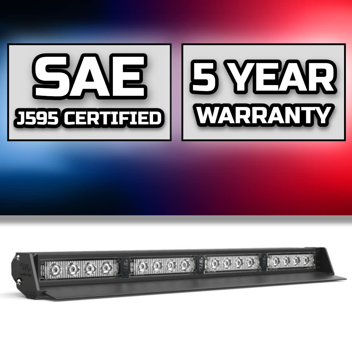 Buy SpeedTech Lights Striker TIR 4 Head High Intensity LED Strobe Deck ...