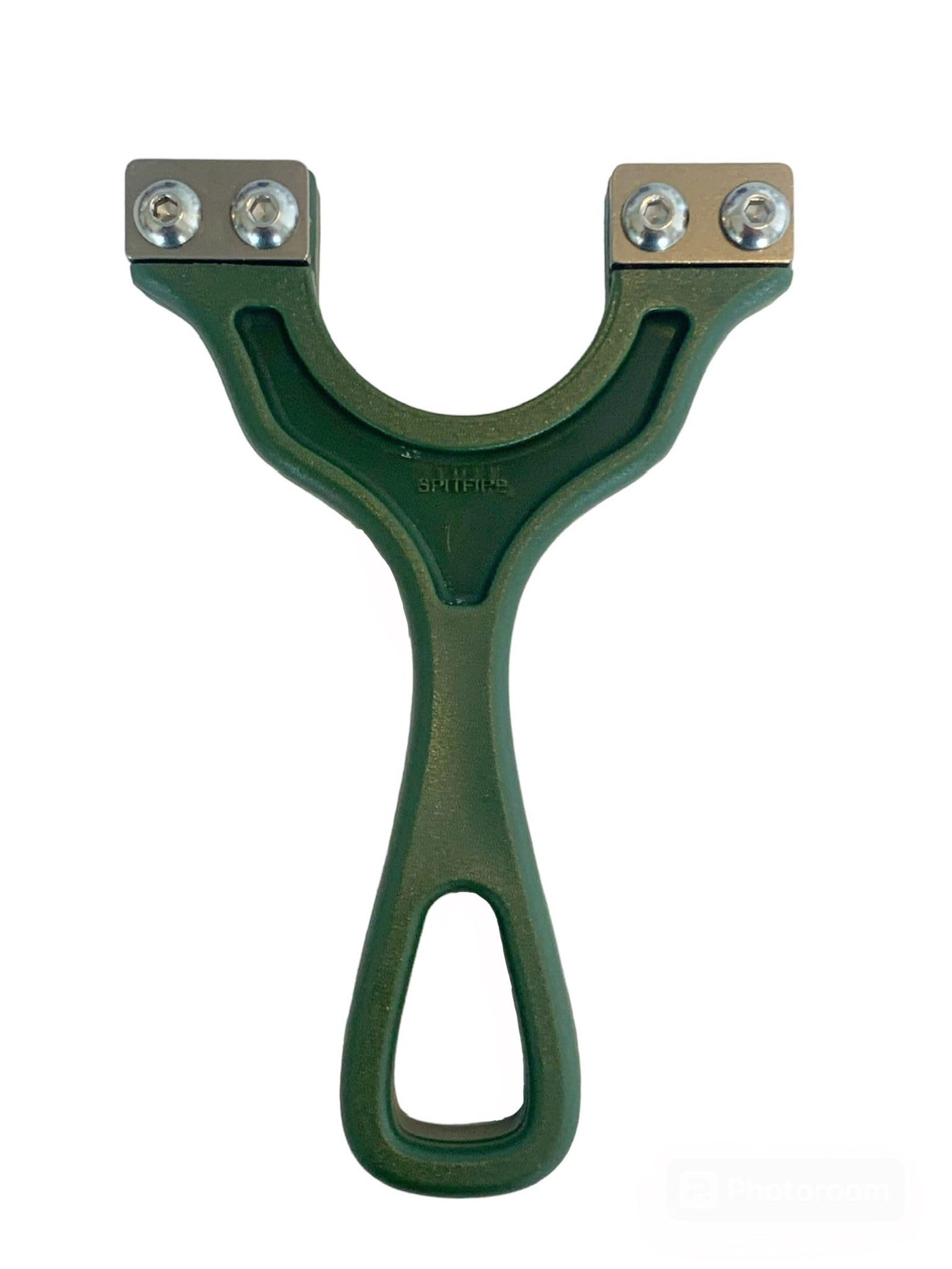 Leightons Cattys Spitfire V2 Frame 90mm Wide Catapult/Slingshot Olive ...