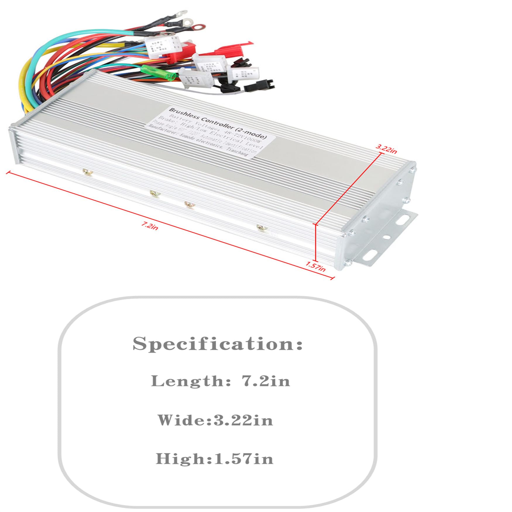 Snapklik.com : WFLNHB 48-72V 1000W Brushless DC Electric Motor Speed ...