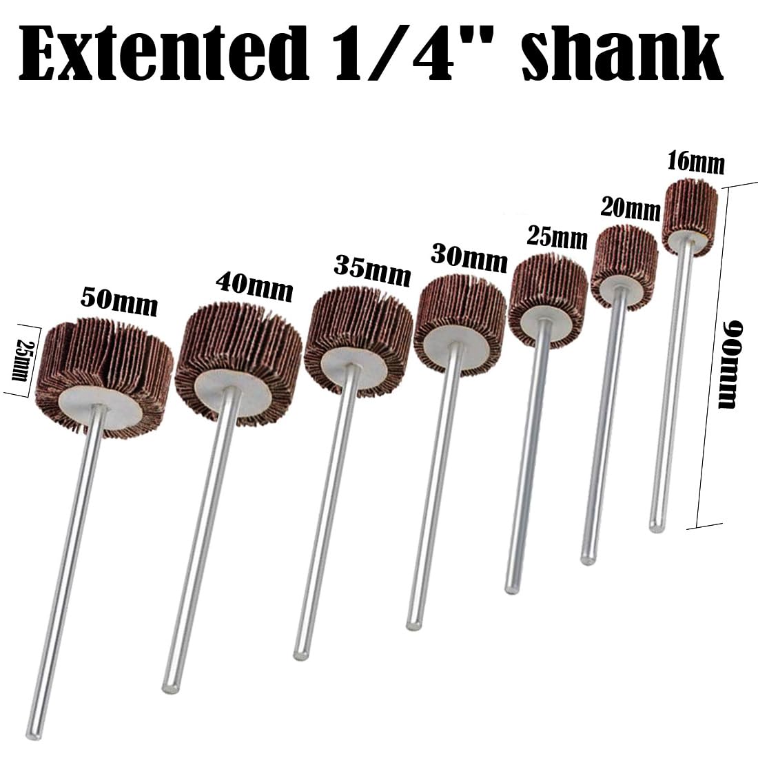Snapklik.com : JUNLIXN 14 Pcs 90mm Extra Long Flap Wheels Sander ...