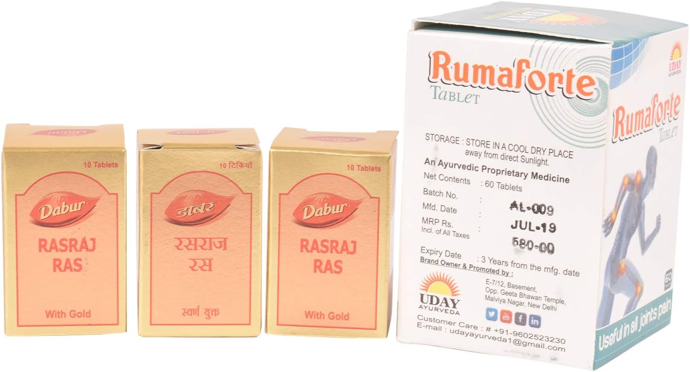 Amazon.com: Dabur Rasraj Ras (Swarna Yukt) 10 Tablets Pack Of Three(3 ...