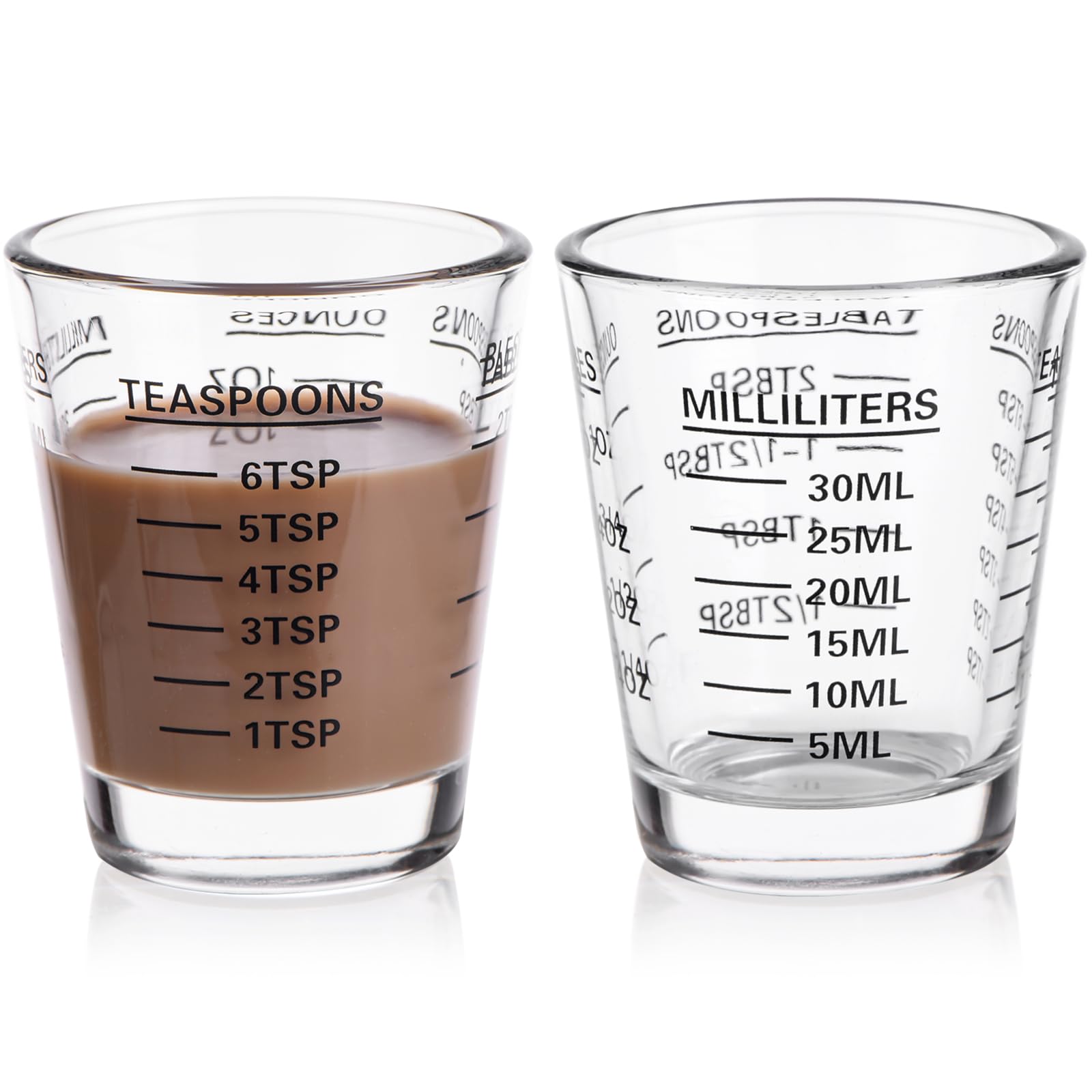 Amazon.com | Measuring Cup Shot Glasses 2PACK Espresso Shot Glasses ...