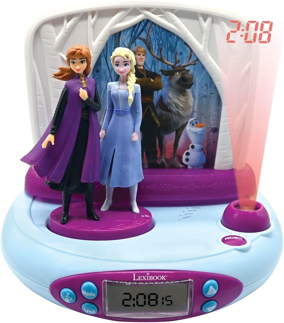 Amazon.com: LEXiBOOK Disney Frozen 2 Elsa & Anna, Projector Alarm Clock ...