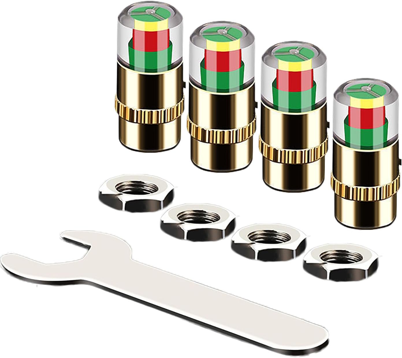 Amazon.com: 4/8/12Pcs Car Tire Pressure Monitor Valve Stem Caps, Visual ...