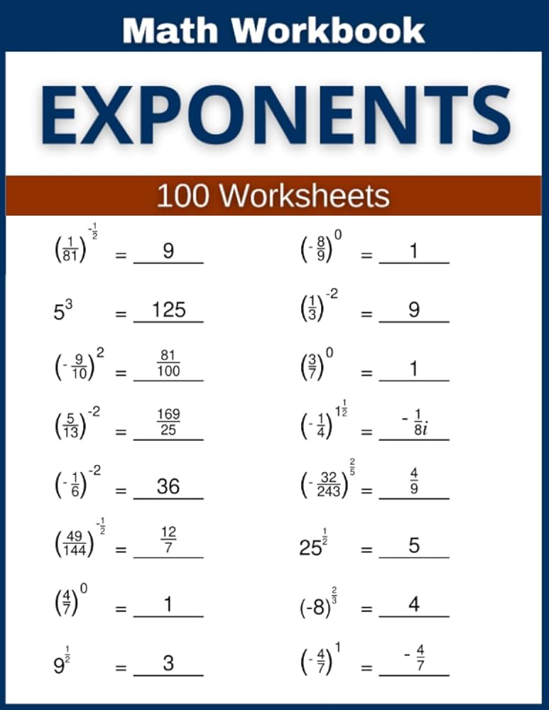 Exponent Rules Practice Worksheet