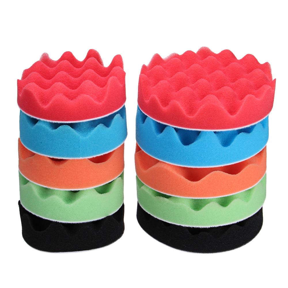 Amazon.com: 5Pcs 4 Inch 5 Inch Sponge Foam Polishing Pad Waxing Buffing ...
