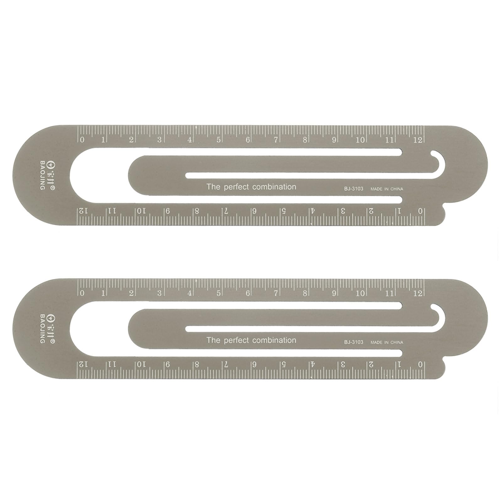 Amazon.com: HARFINGTON 2pcs Straight Ruler 12cm Metric Bookmark Clip ...