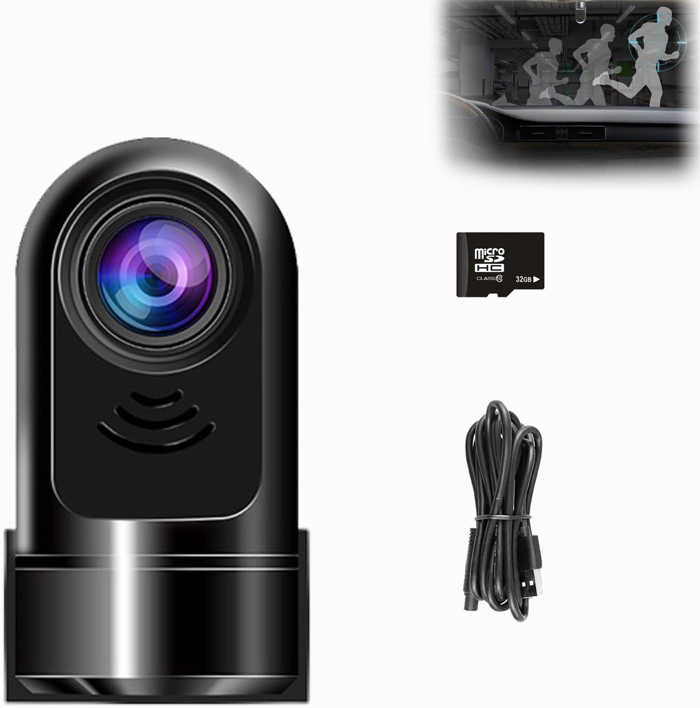 Amazon.com: 1080p Hd 360° Rotating Mini Adas Dashcam, Dashcam Front and ...
