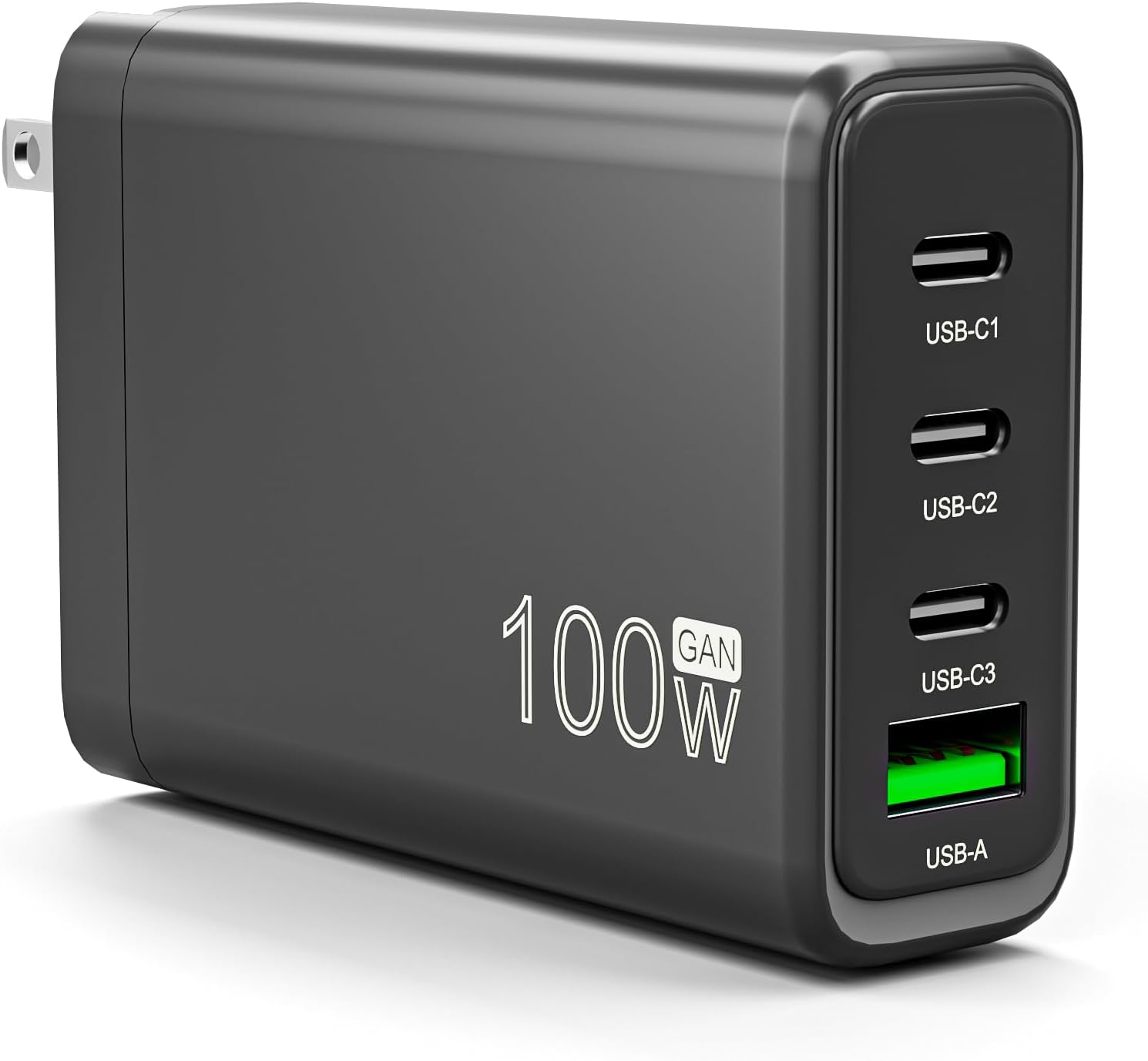 Amazon.com: Amazon Basics 100W Four-Port GaN Wall Charger with 2 USB-C ...