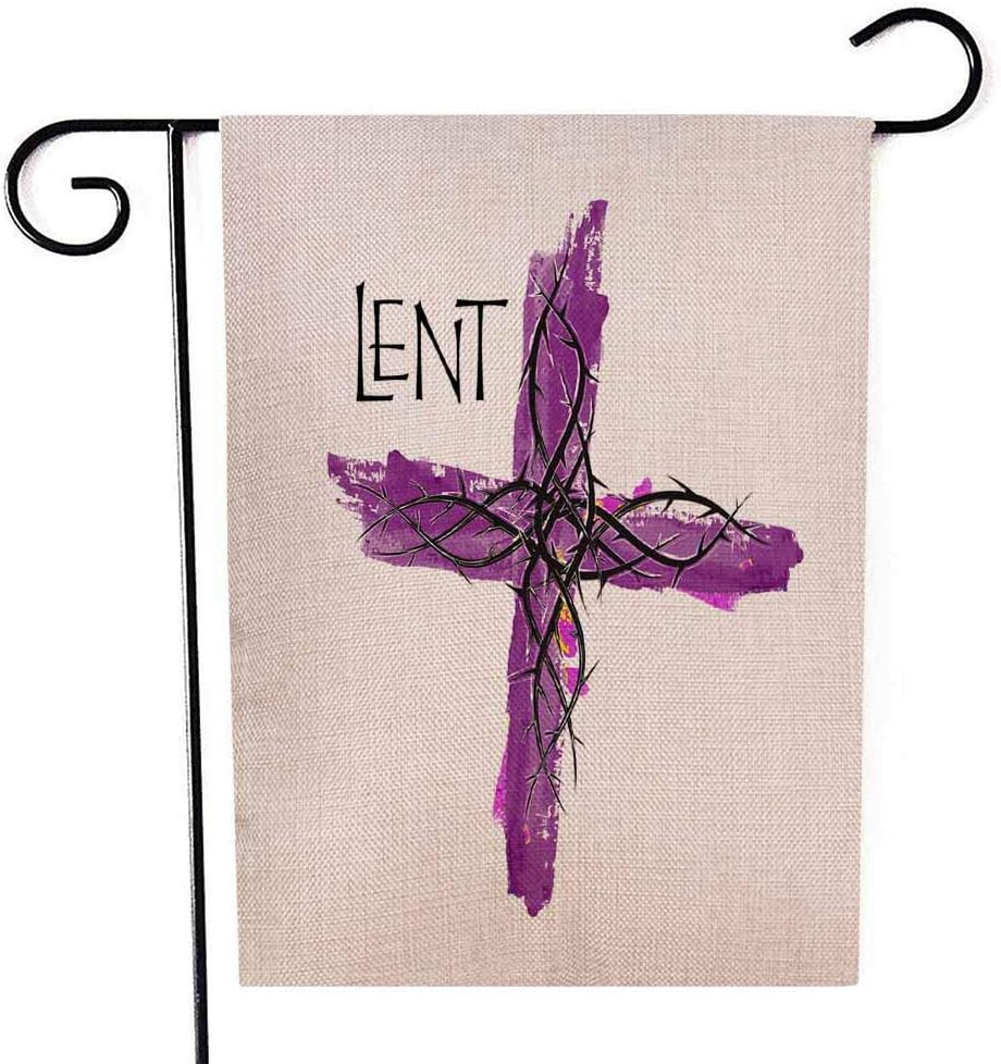 Amazon.com : Toland Home Garden 1112324 Easter Cross Easter Flag 12x18 ...