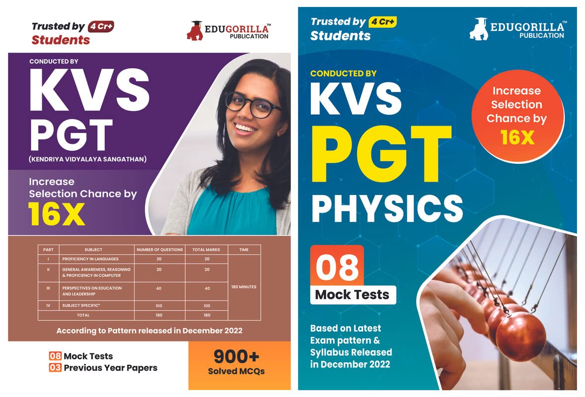 Buy KVS PGT Physics Exam (Combo Pack of 2 Books) - According to the New ...