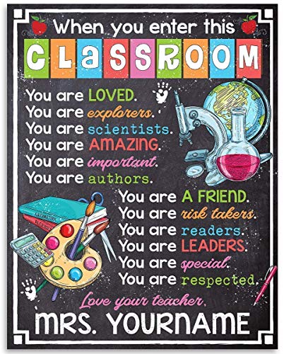 Amazon.com: Personalized When You Enter This Classroom Print - Great ...
