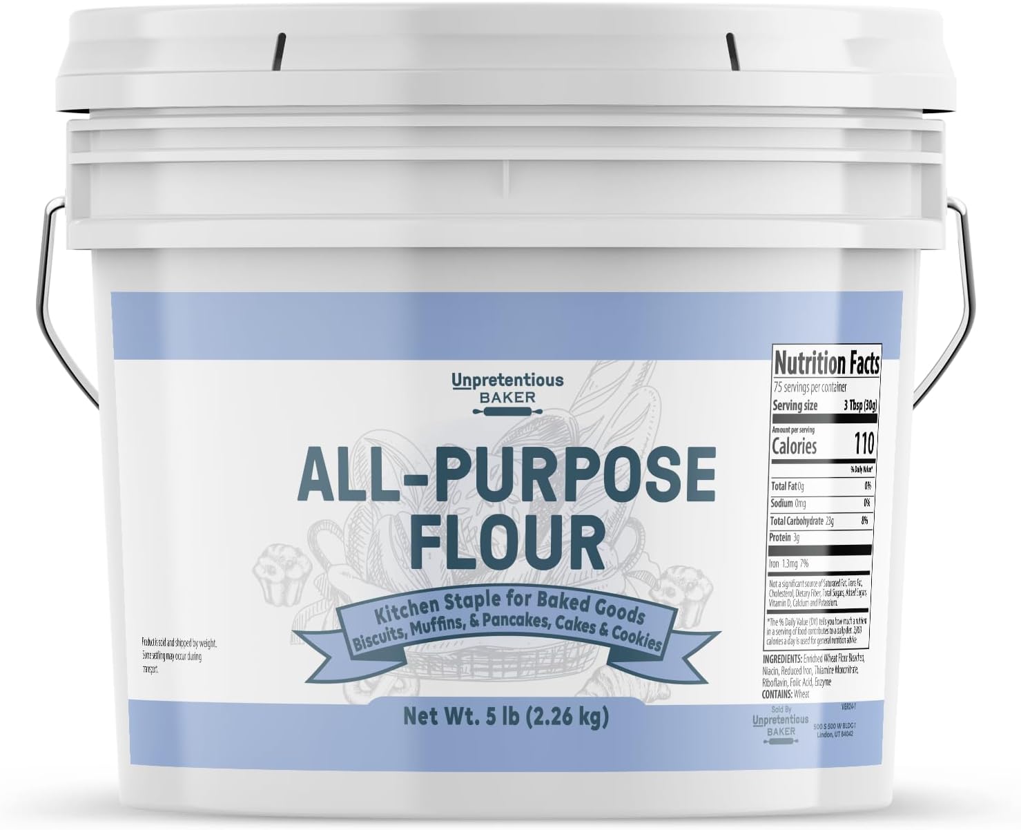Amazon.com : Unpretentious All-Purpose Flour (1 Gallon), Baking ...