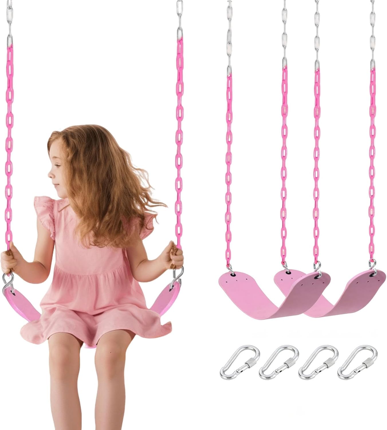 Amazon.com: X-Drxzo 2PCS Pink Swing Set Accessories for Kids - Heavy ...