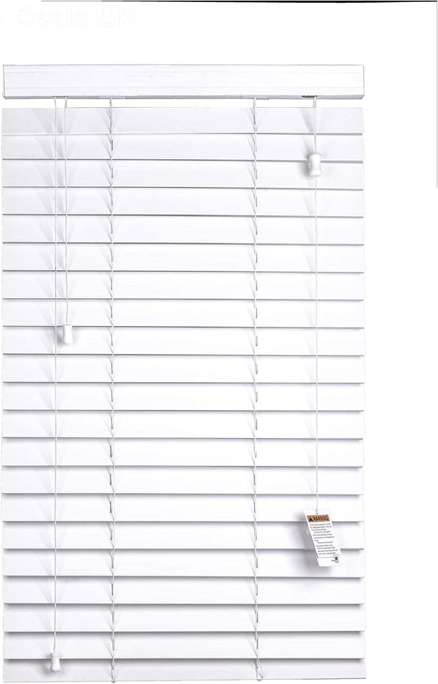 Faux Wood Window Venetian Blinds Blind 50mm Slats Trimmable String ...