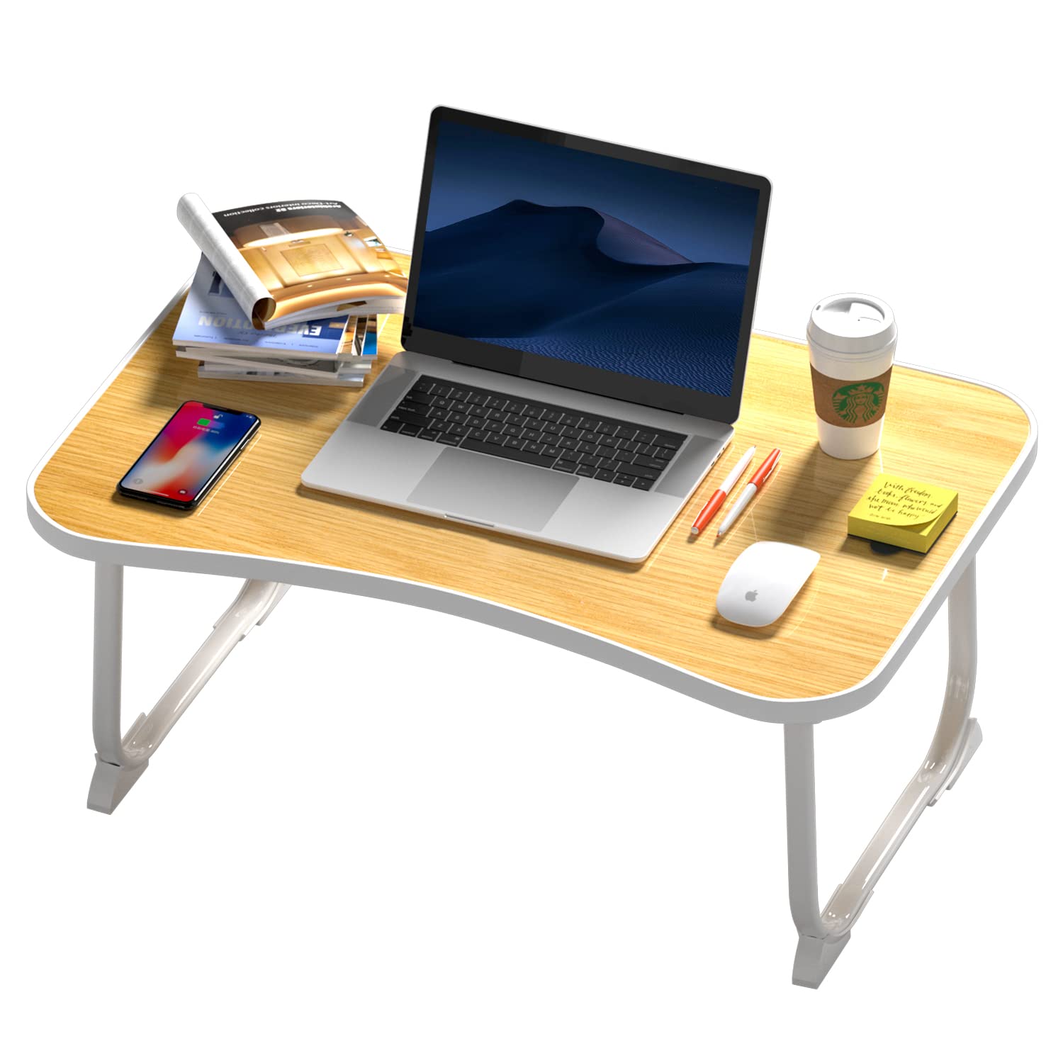 MIIRR Foldable Lap Desks for Laptop, 23.6 inch Laptop Tray Table ...