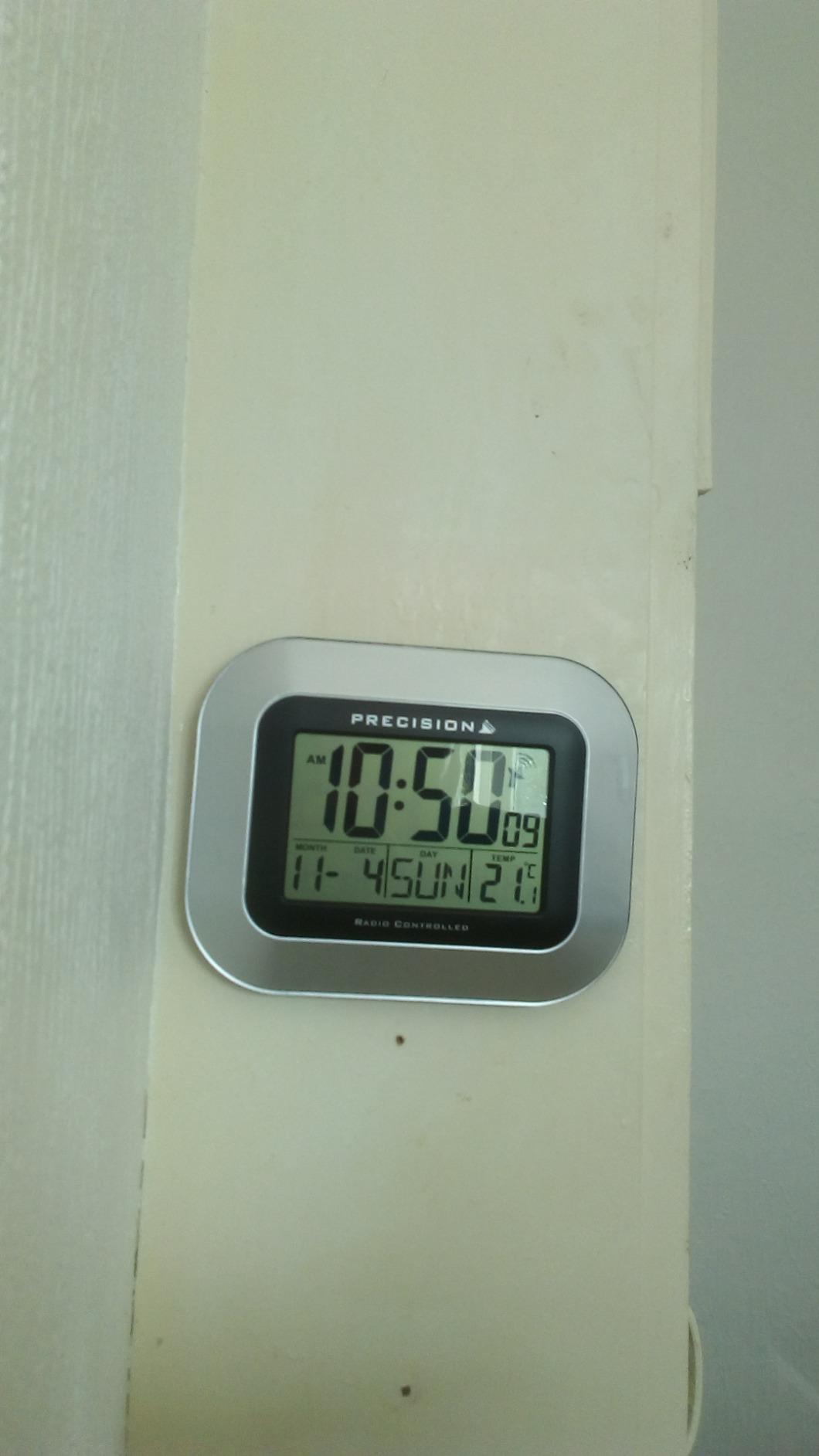 PRECISION PREC0102 Case LCD Wall Mountable/Desk Clock, Silver : Amazon ...