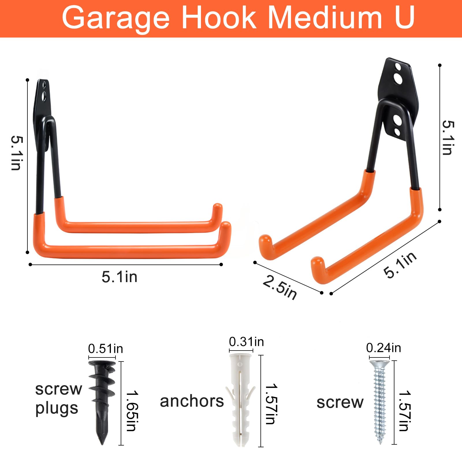 Snapklik.com : Aoben Heavy Duty Steel Garage Storage Hooks, Utility ...