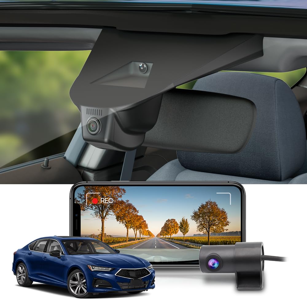 Snapklik.com : Fitcamx Front 2160P+Rear 1080P Dash Cam Adapts For Acura ...