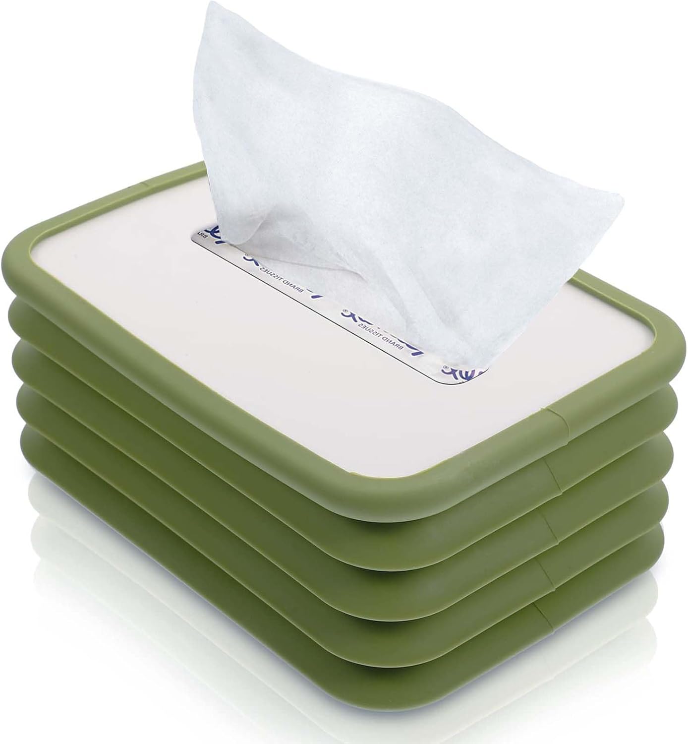 Amazon.com: ROCKYGFI Foldable Tissue Boxes Cover Holders, Clear Tissue ...