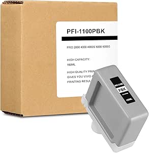 PFI-1100 160ML Ink Tank Replacement for Canon PFI1100 PFI-1100PBK 0850C001AA Ink Cartridge for ...