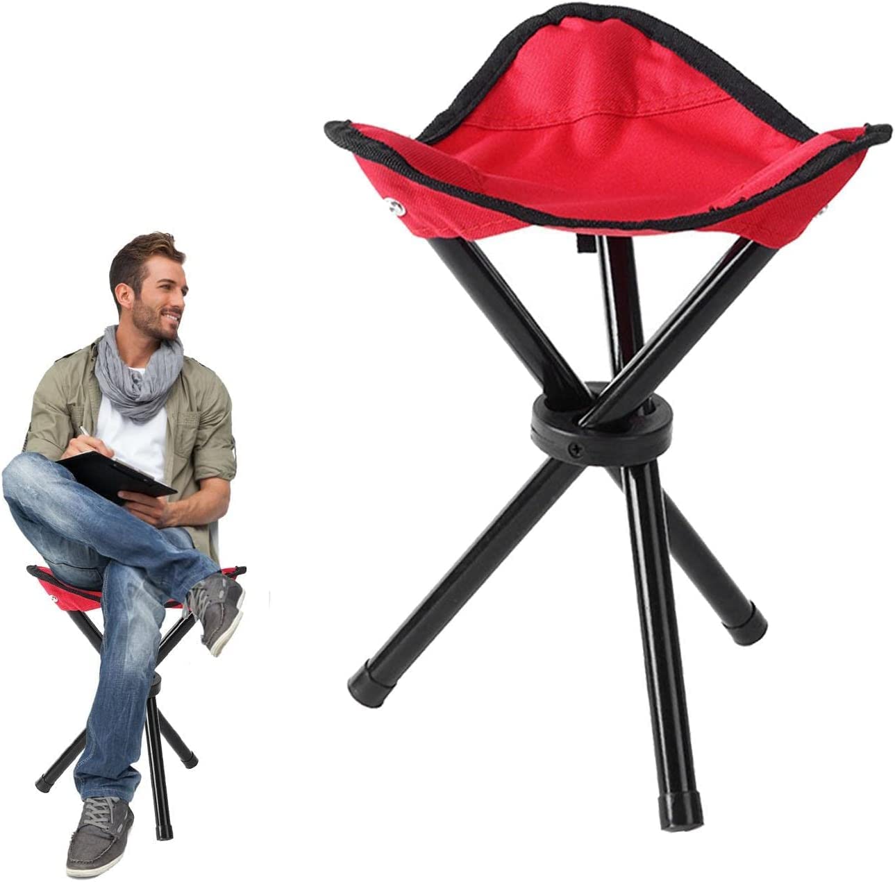Buy Sisliya Folding Tripod Camping Stool︱Tri-Leg Slacker Chair Super ...