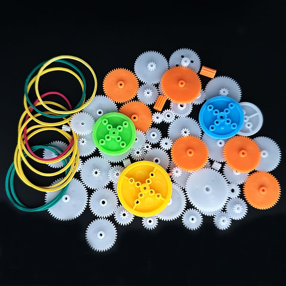 Amazon.com: 68PCS Module 0.5 Plastic Gear Set Spindle Gear Single Gear ...