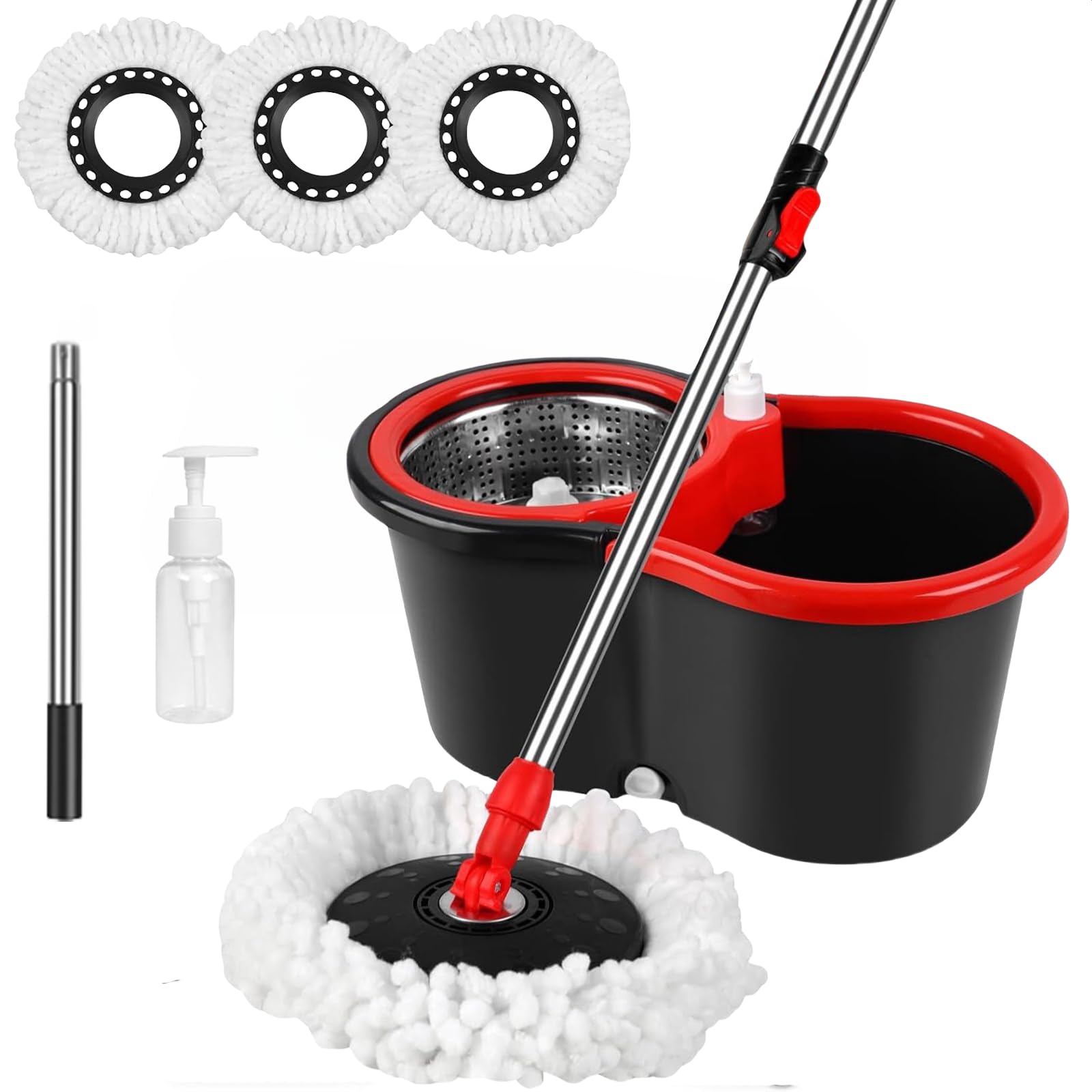 Amazon.com: Spin Mop and Bucket with Wringer Set, 360° Spinning Mop ...