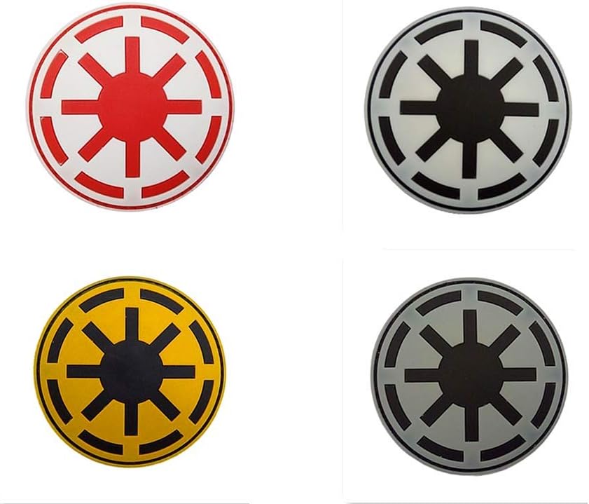 Amazon.com: 4 Pieces Galactic Empire Insignia Imperial Logo Military ...