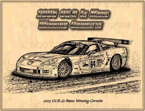 Amazon.com: 2005 Le Mans-Winning C6.R Racing Corvette - Poster Art ...