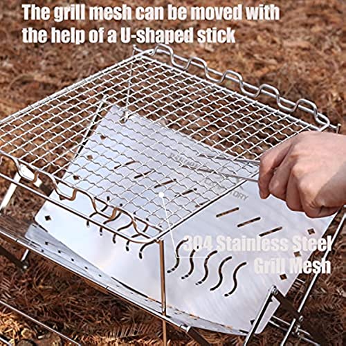 PSKOOK Portable Barbecue Grill Quickly Assemble Folding Campfire Fire ...