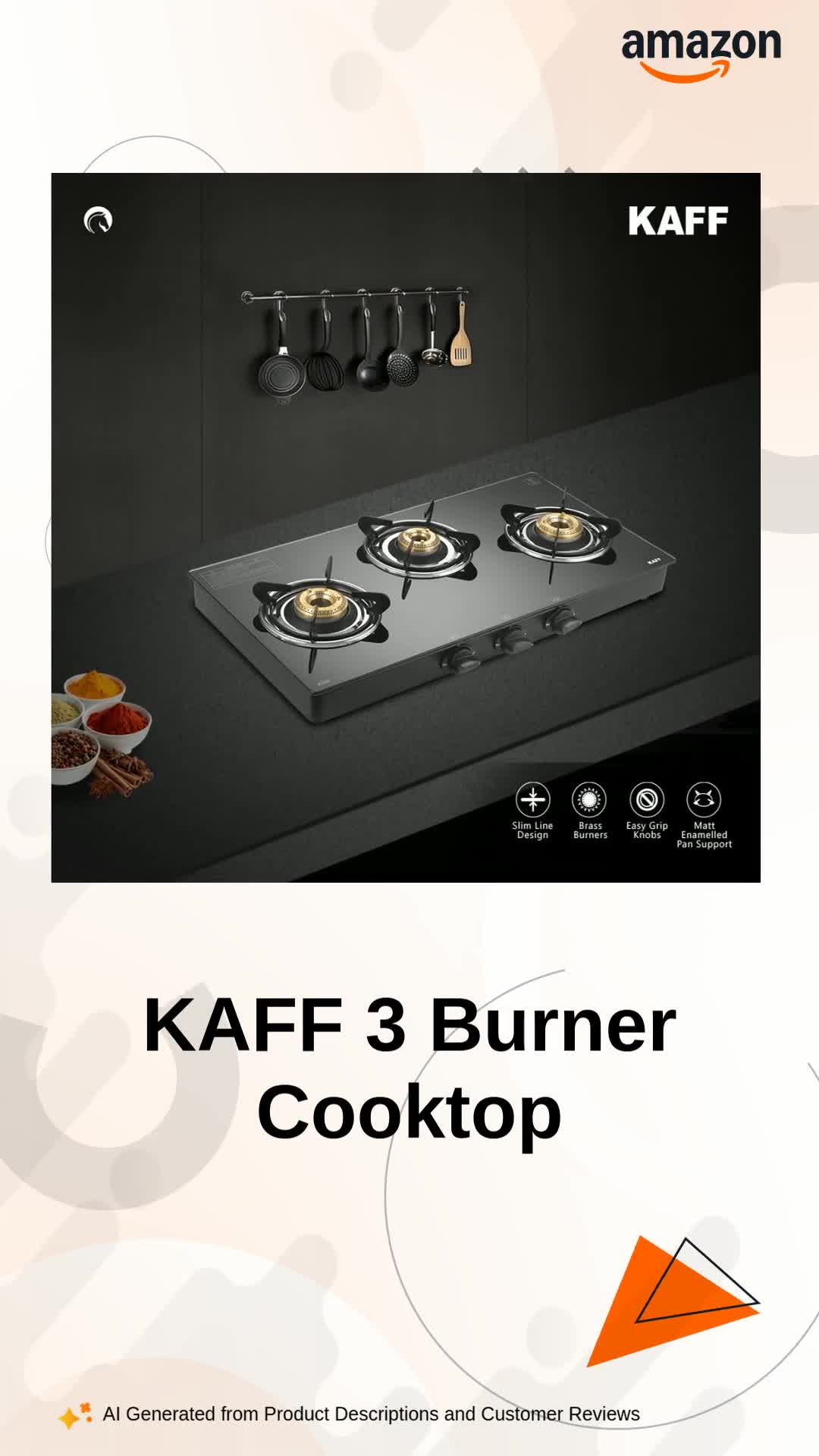 Watch KAFF 3 Burner Cooktop on Amazon Live