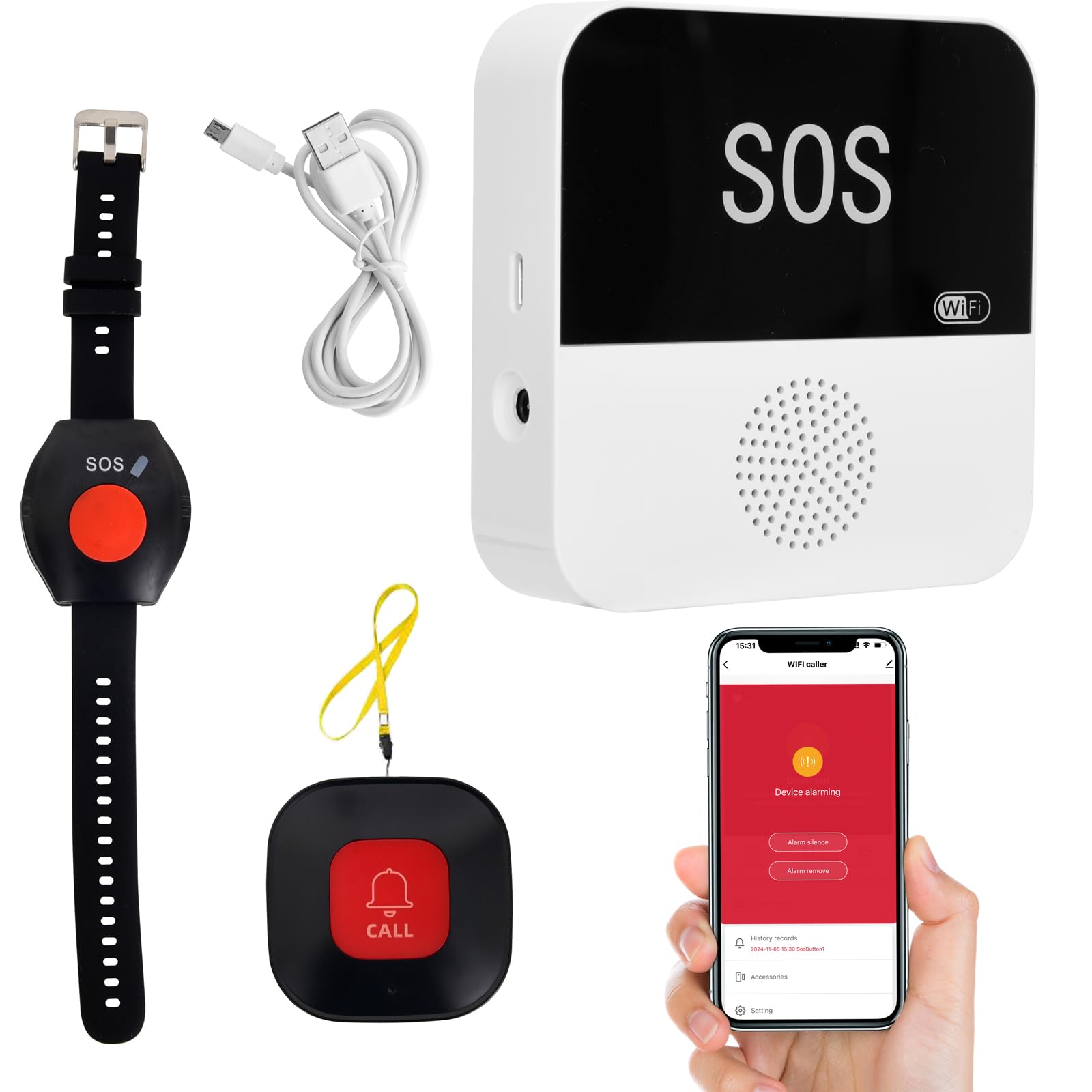 Umelee Notrufknopf für Senioren, Senioren Notruf, SOS Notfallknopf ...