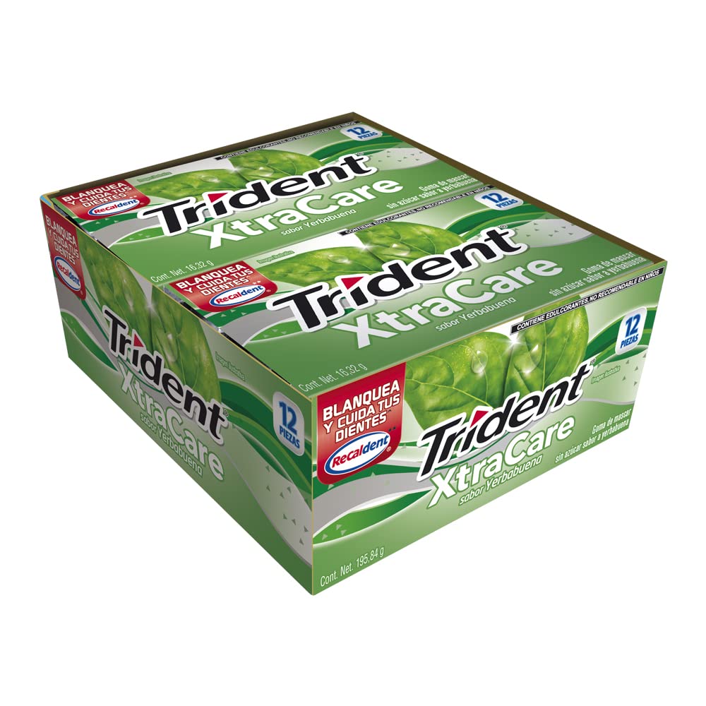 Trident, Xtra Care 12'S Yerbabuena, 195.8 Gramos : Amazon.com.mx: Libros