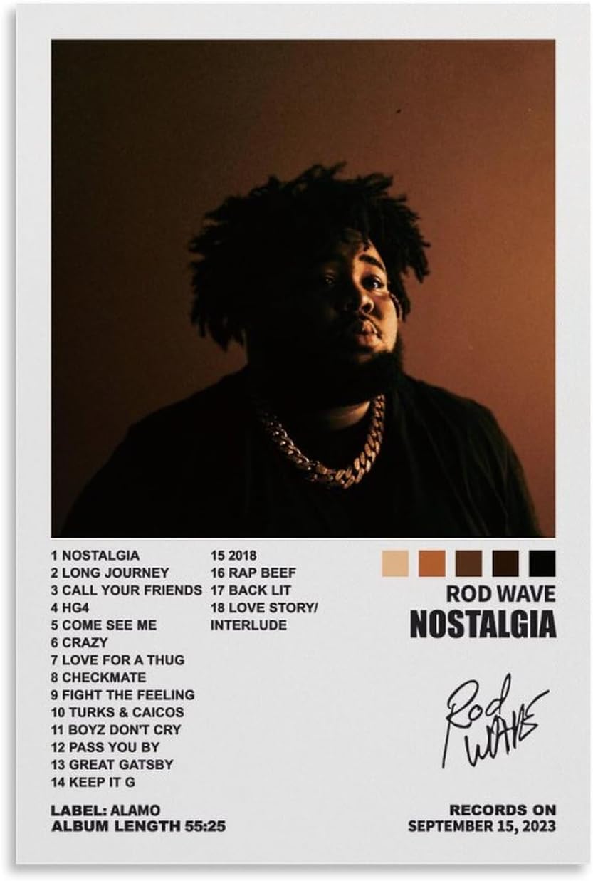 Amazon.com: WATERA Rod Wave Poster Rod Wave Album Cover Posters for ...