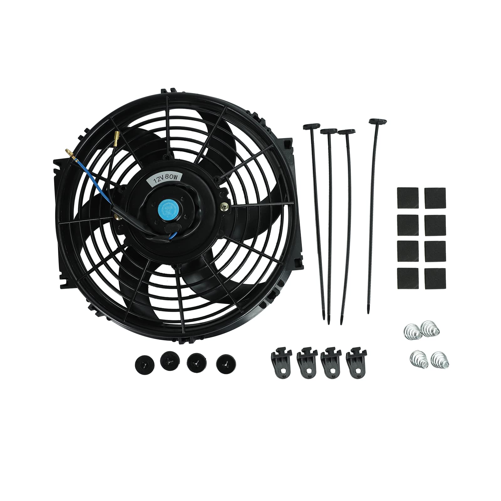 Snapklik.com : 10" Slim Push Pull 12V Electric Radiator Cooling Fan